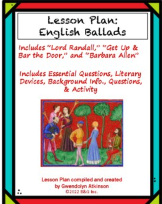 British Literature Medieval Period: Ballad Poetry – TeachersTrading.com