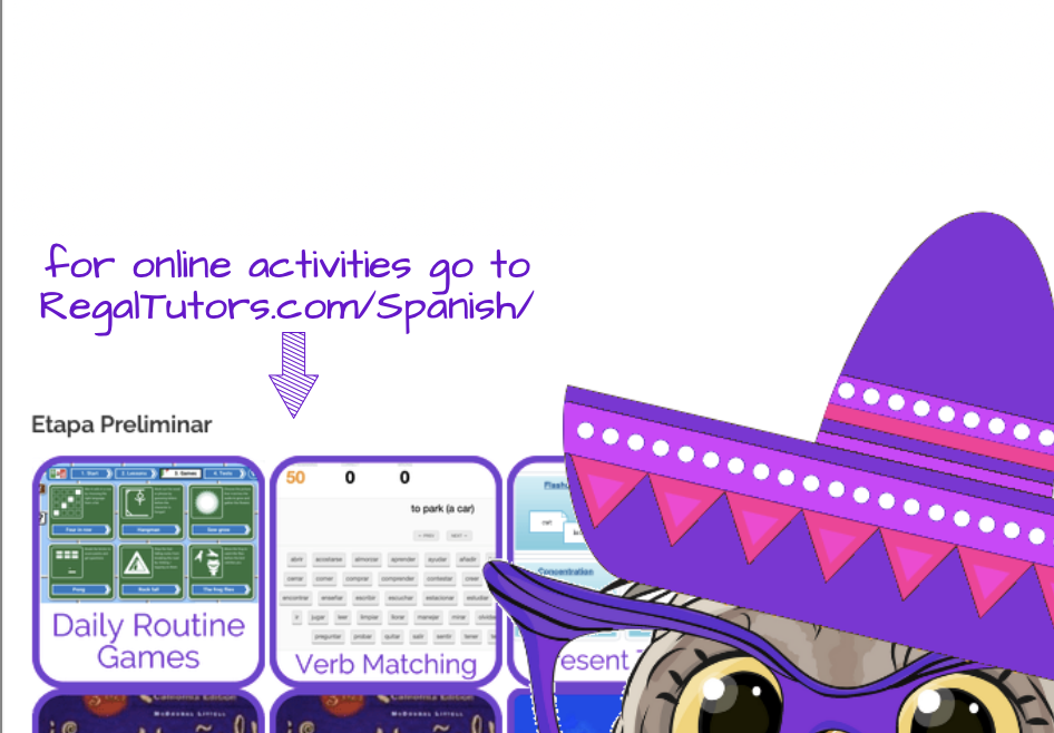 Spanish Worksheets for ¡En español! Level 3 - TeachersTrading.com