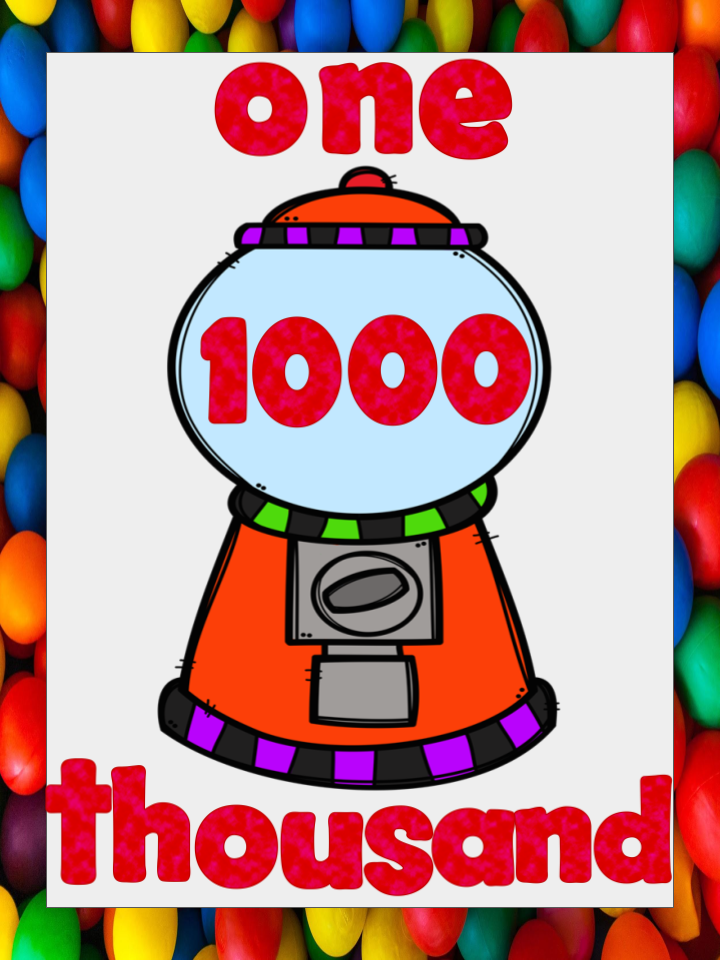 Bubble Gum Number Words Posters – TeachersTrading.com